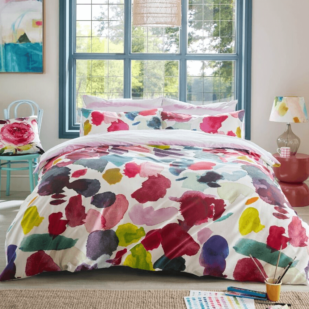 Bluebellgray Abstract Fuchsia Duvet Cover Set | Jarrolds, Norwich