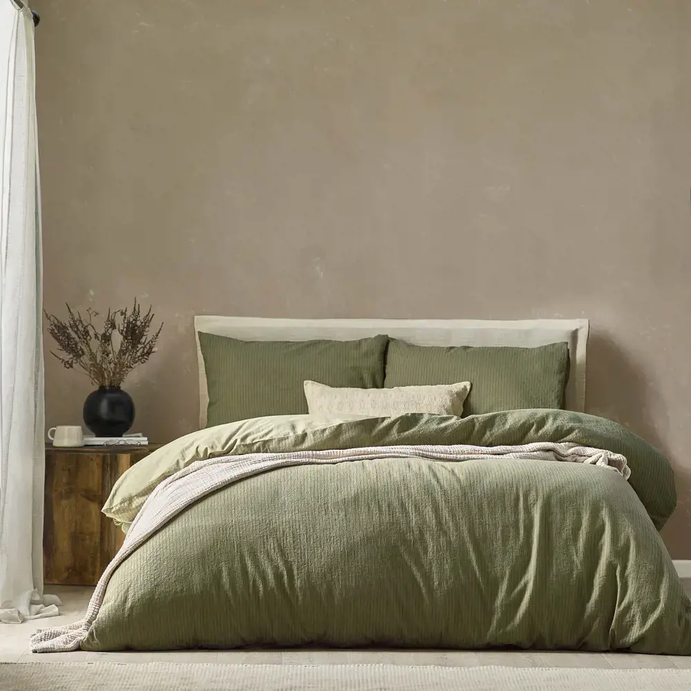 Yard Malton Forest Green Stripe Duvet Cover Set | Jarrolds, Norwich