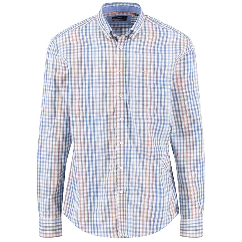 Fynch-Hatton Poplin Check Shirt | Jarrolds, Norwich