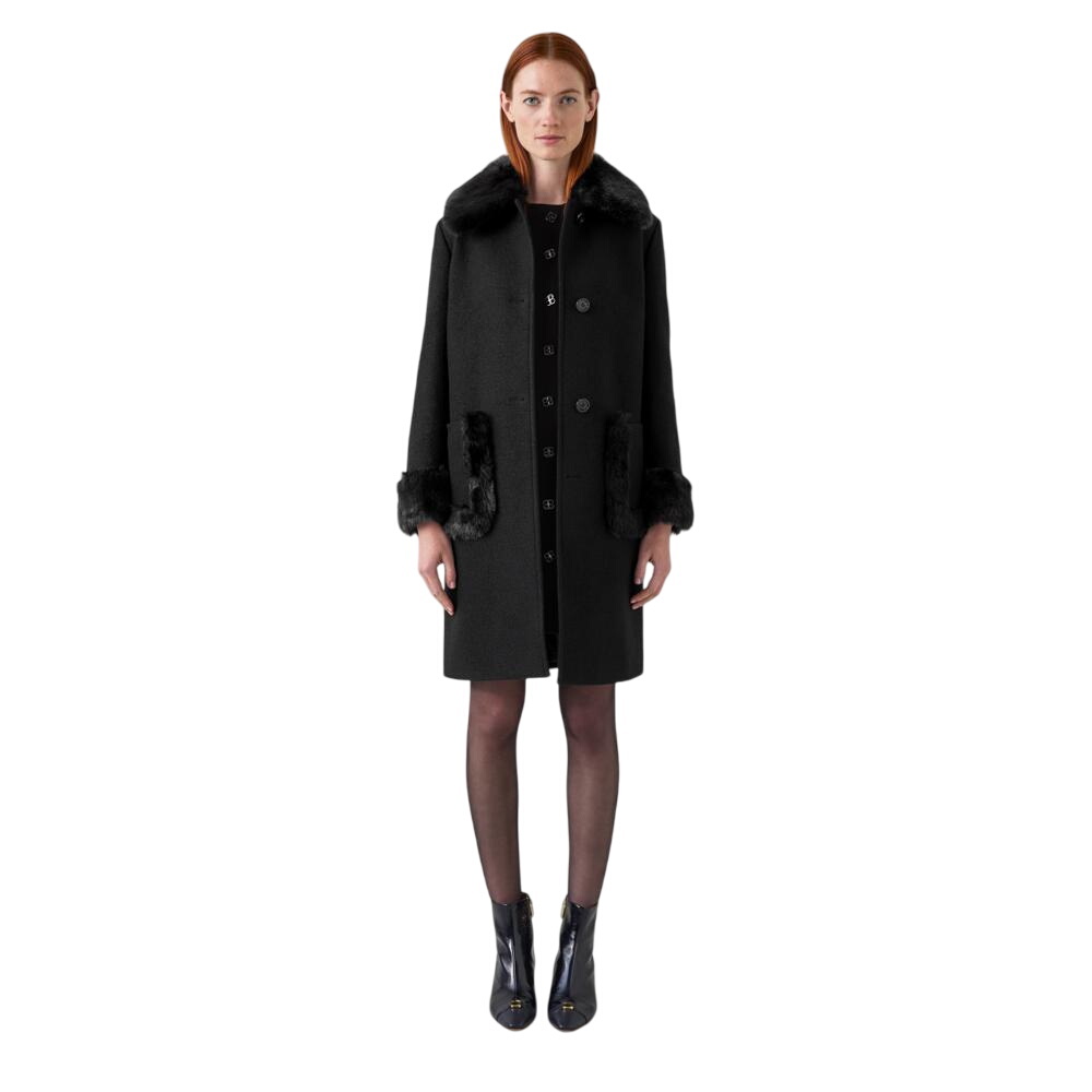 L.K. Bennett Jamie Black Plain Wool Coat | Jarrolds, Norwich