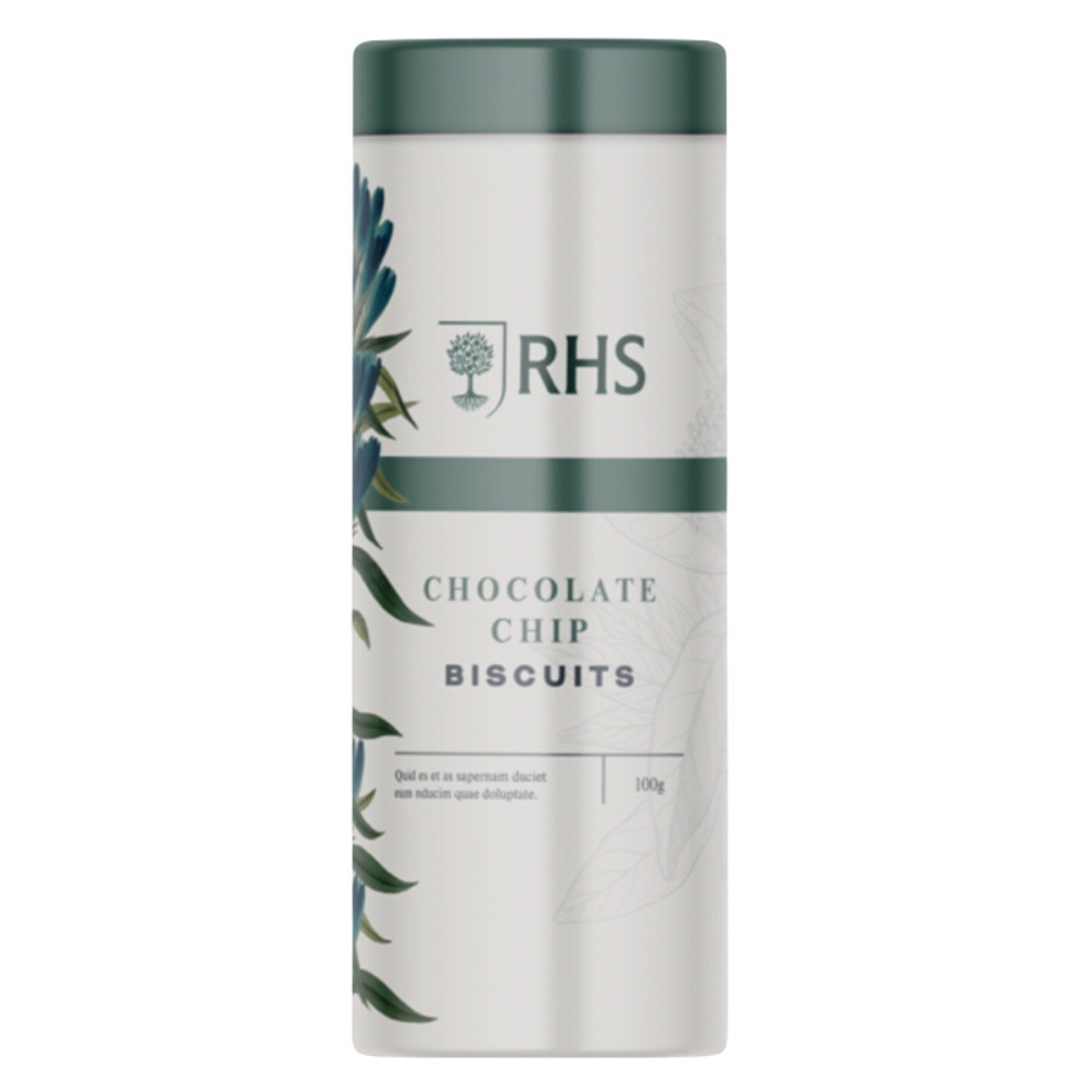 RHS Chocolate Chip Biscuit Drum | Jarrolds, Norwich