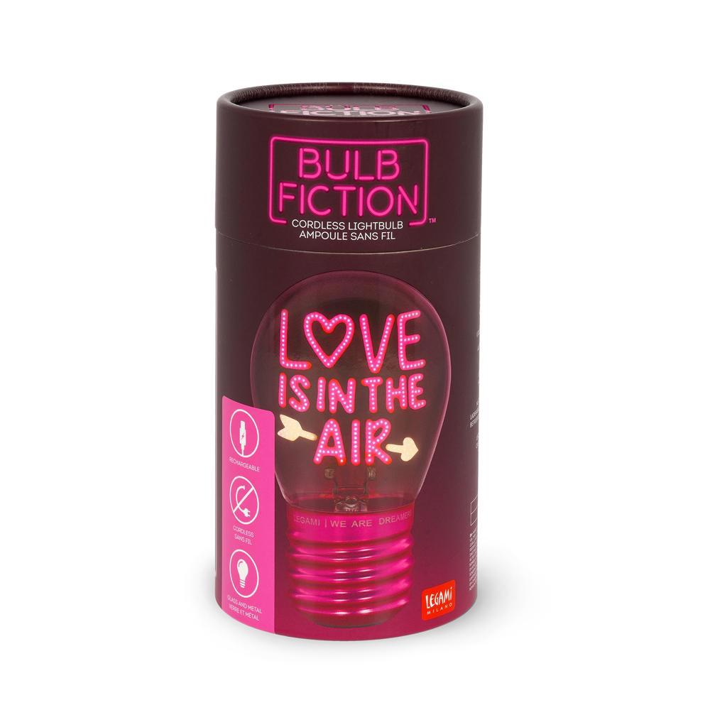 Legami 'Love Is In The Air' Lightbulb Shaped Table Lamp | Jarrolds, Norwich