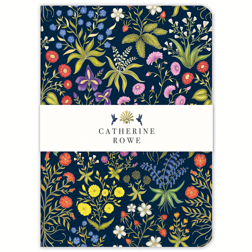 Catherine Rowe Medieval Flowers A5 Notebook