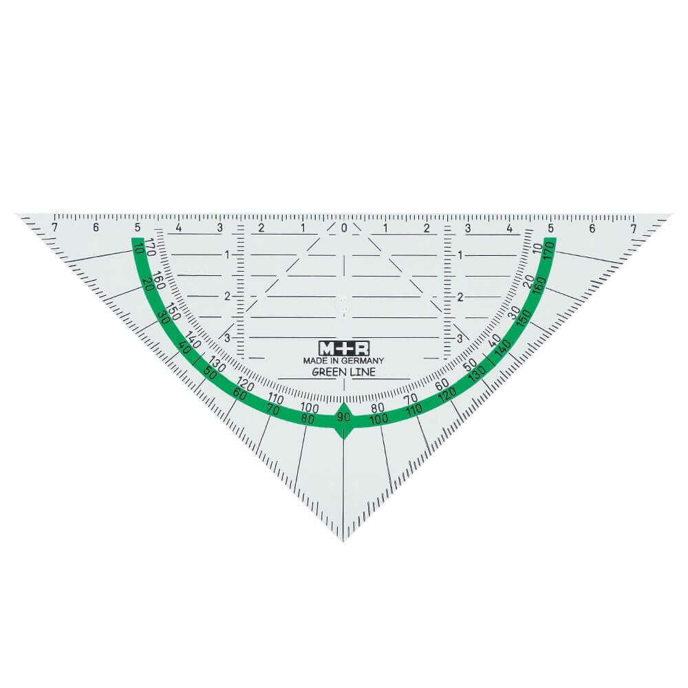 Jakar Green Line Geometric Set Square Protractor