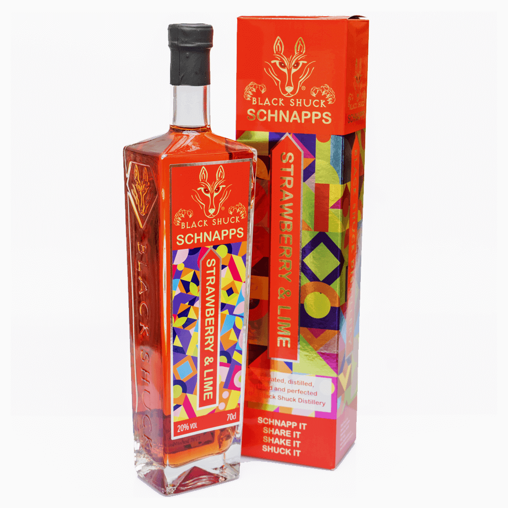 Black Shuck Strawberry and Lime Schnapps 20 70cl