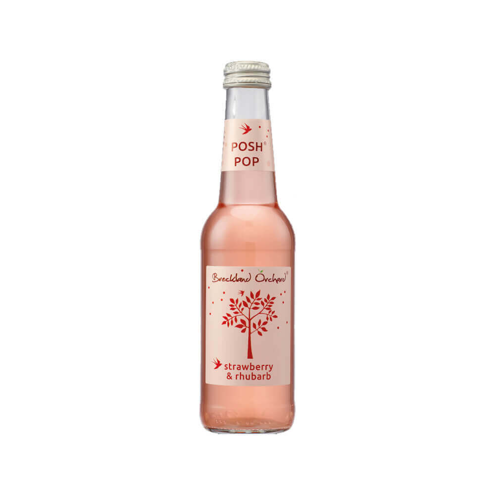 Breckland Orchard Posh Pop Strawberry And Rhubarb 275ml | Jarrolds, Norwich