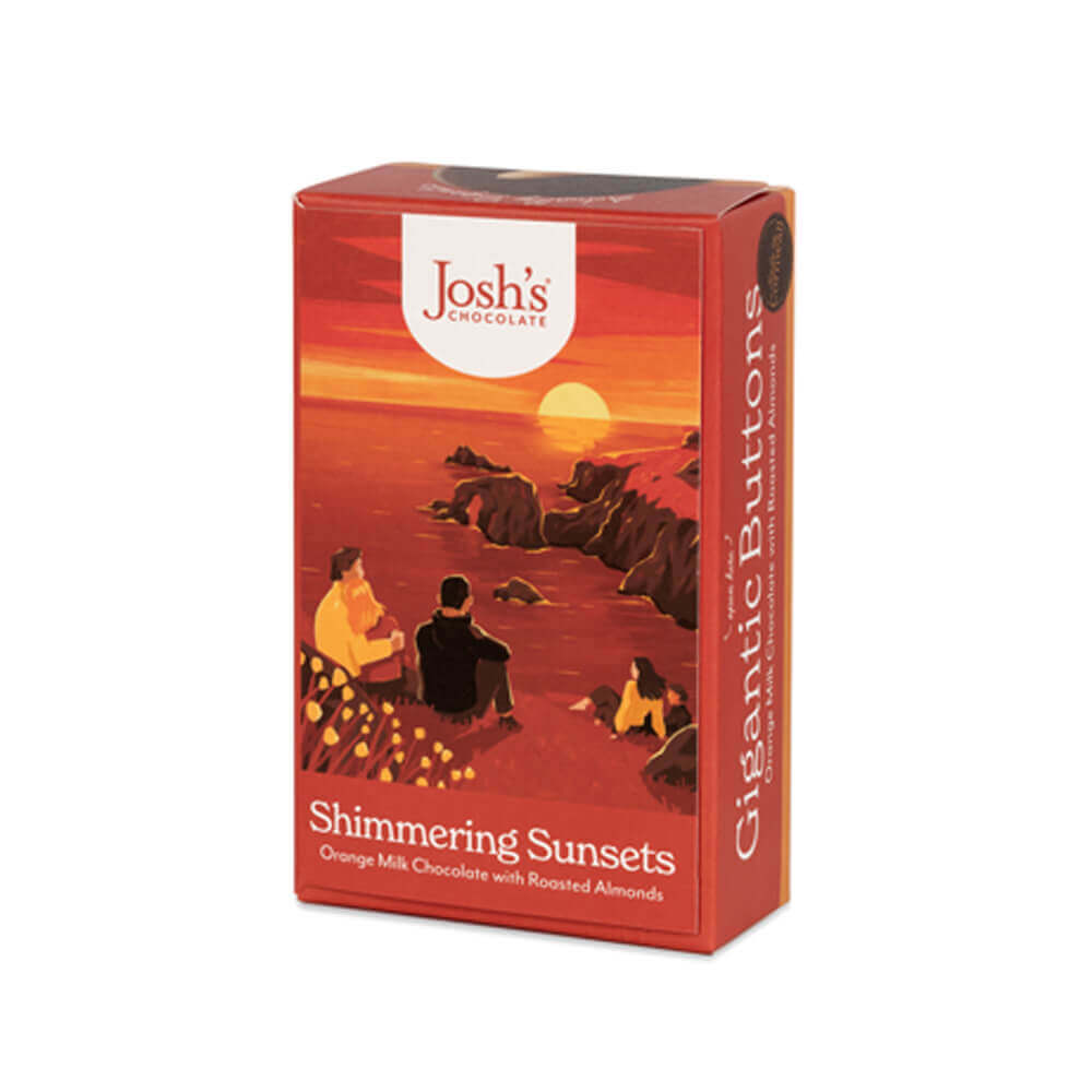 Joshs Chocolate Orange Milk Chocolate and Almond Gigantic Buttons 135g