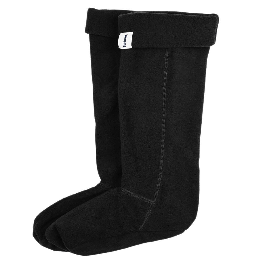 Barbour Fleece Wellington Socks - Black/Olive | Jarrolds, Norwich