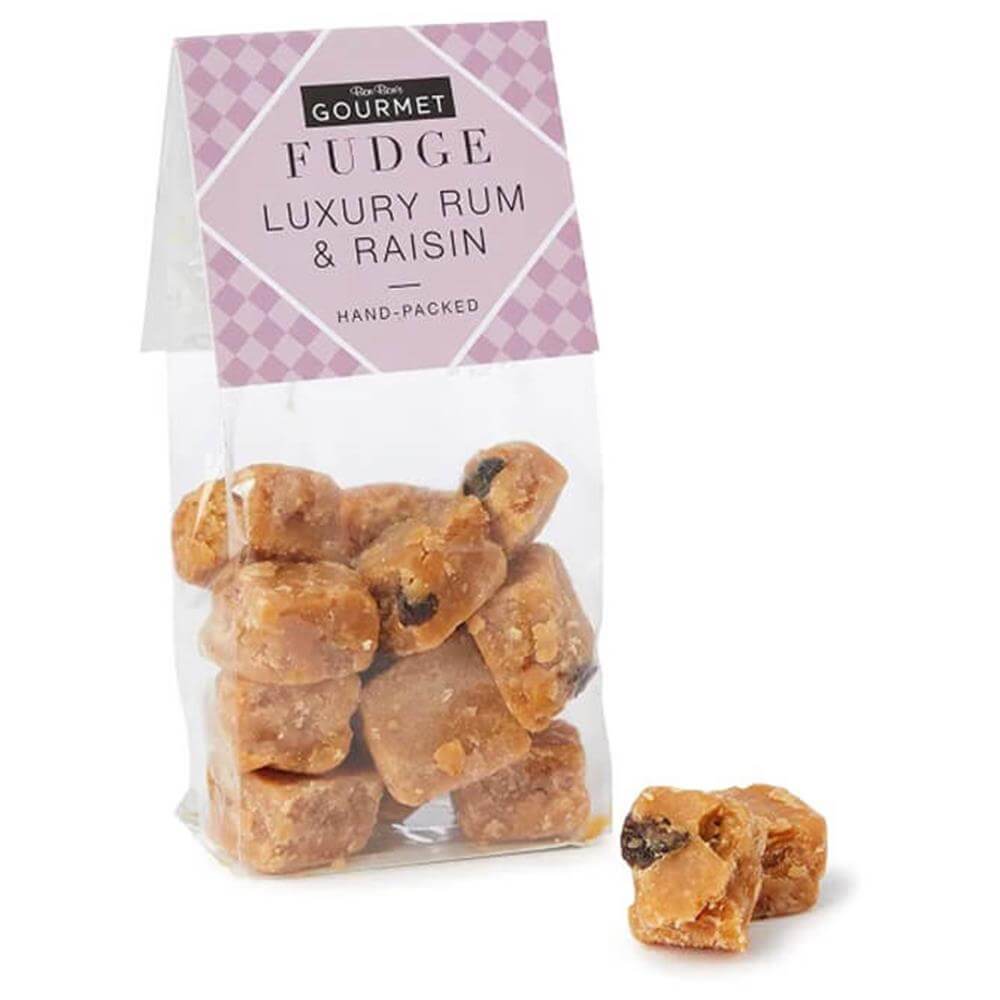 Luxury Rum and Raisin Fudge Bag 150g | Jarrolds, Norwich