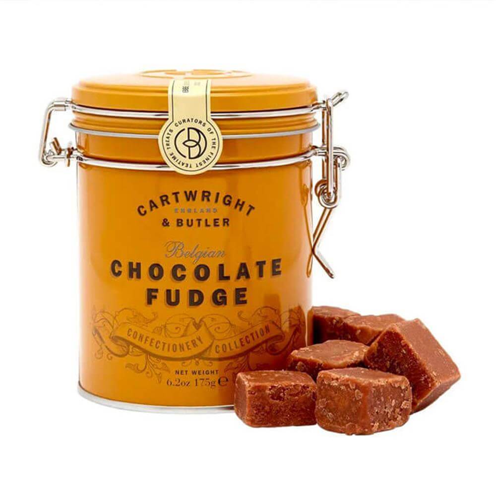 Cartwright & Butler Belgian Chocolate Fudge in Tin 175g | Jarrolds, Norwich