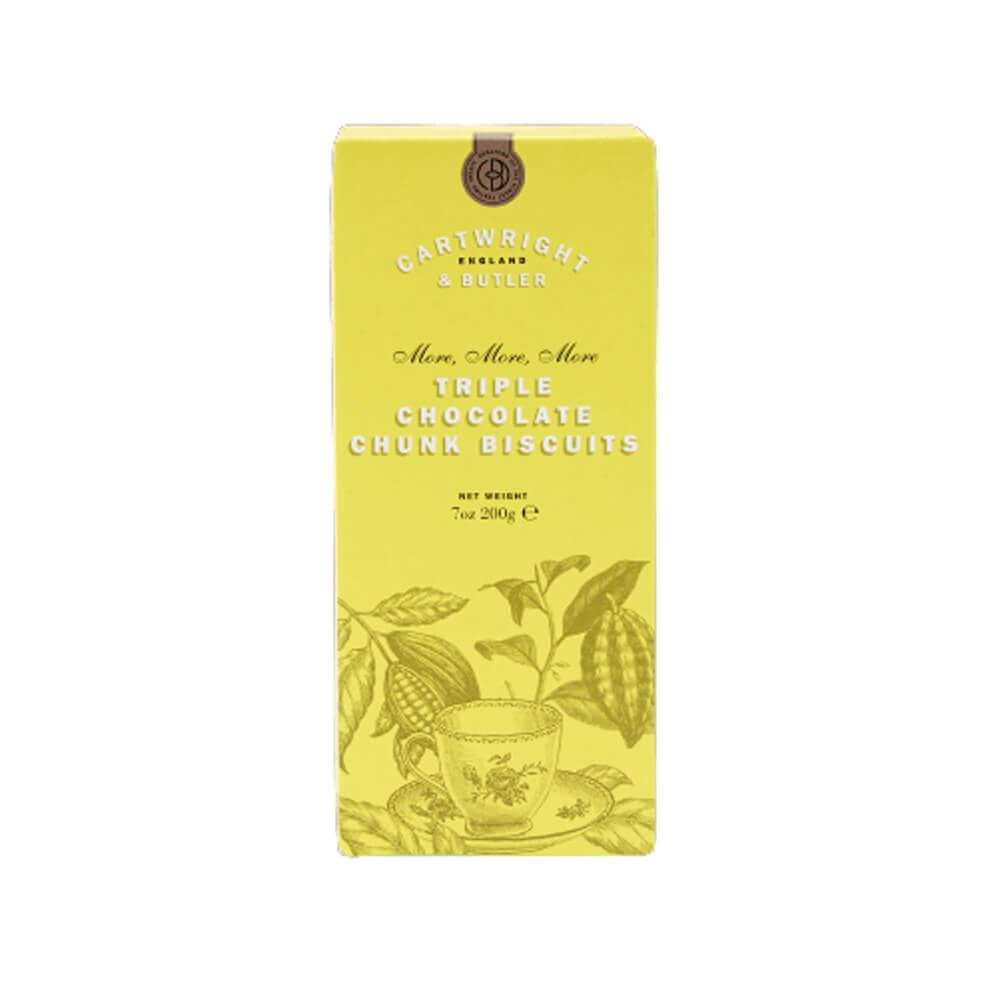 Cartwright & Butler Triple Chocolate Chunk Biscuits in Carton 200g ...