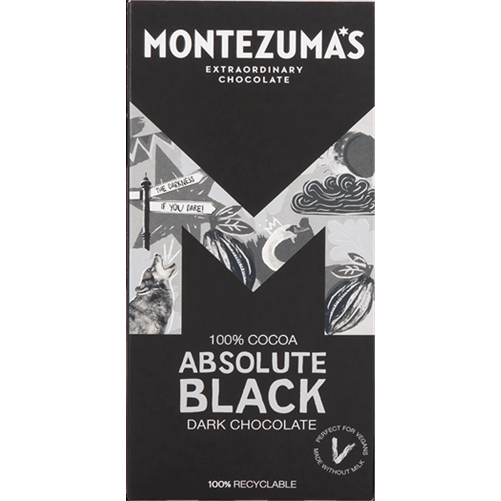 100% Absolute Black Dark Chocolate 90g | Jarrolds, Norwich