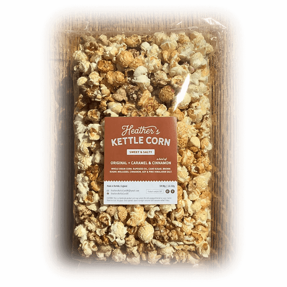 Heather's Kettle Corn Sweet & Salty Original + Caramel & Cinnamon ...