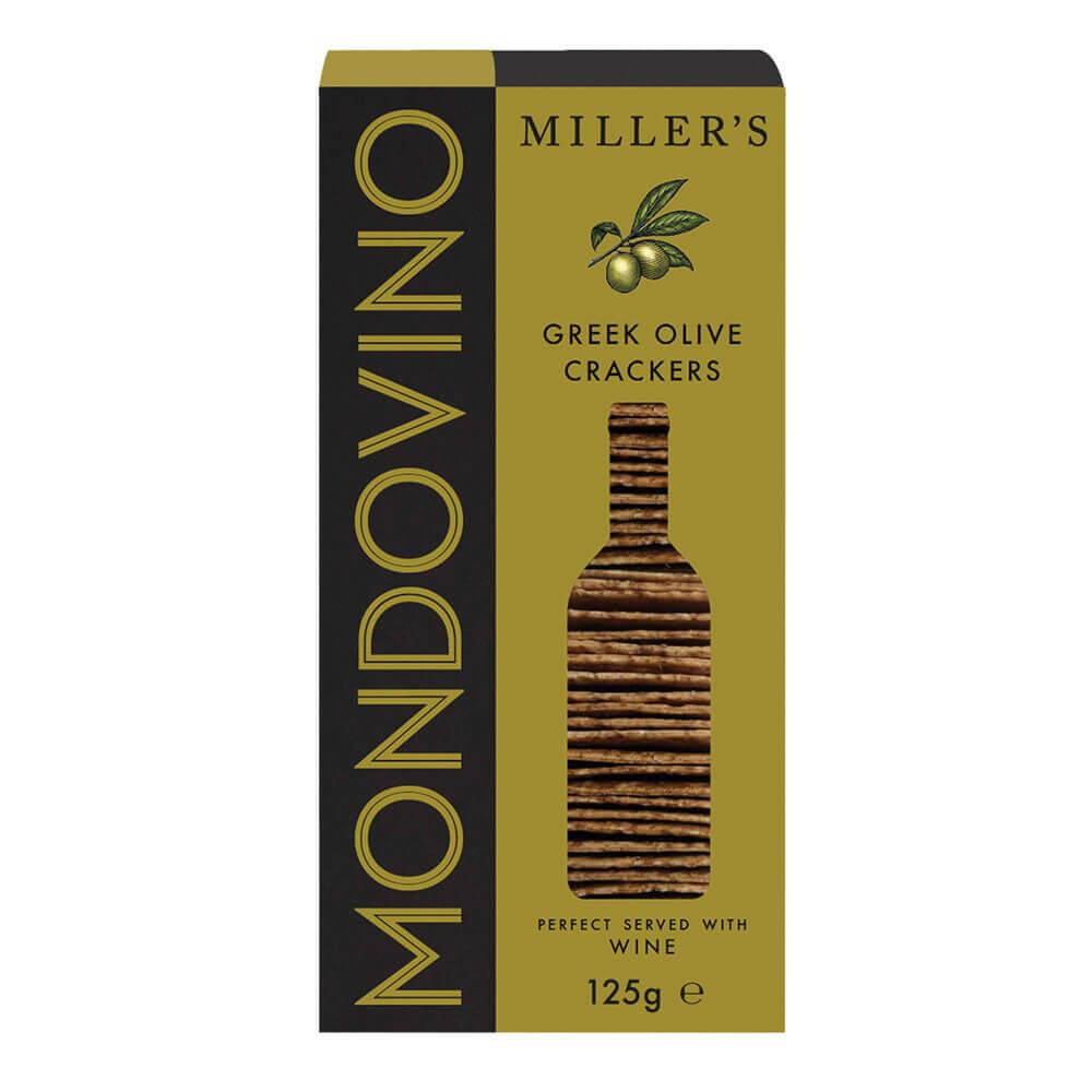 Millers Mondovino Greek Olive Crackers 125g | Jarrolds, Norwich