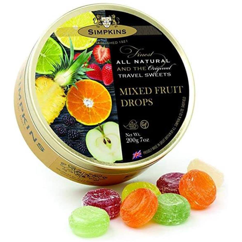 Simpkins Mixed Fruit Drops Travel Sweets 200g | Jarrolds, Norwich