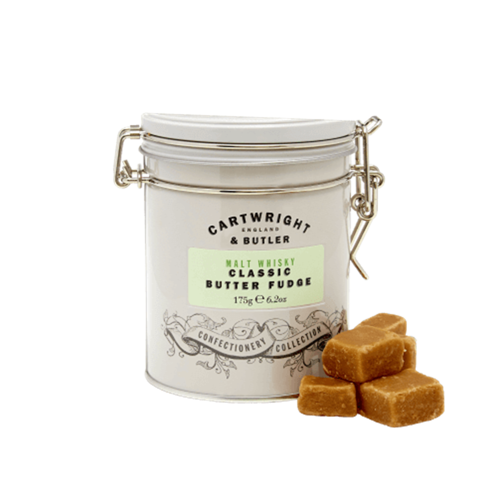 Cartwright & Butler Whisky Fudge Tin 175g | Jarrolds, Norwich
