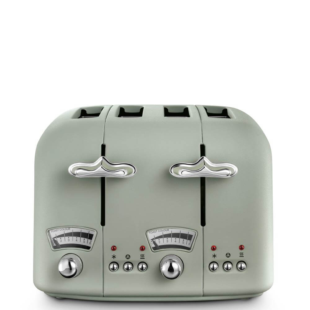 DeLonghi Argento Flora Green 4 Slice Toaster | Jarrolds, Norwich