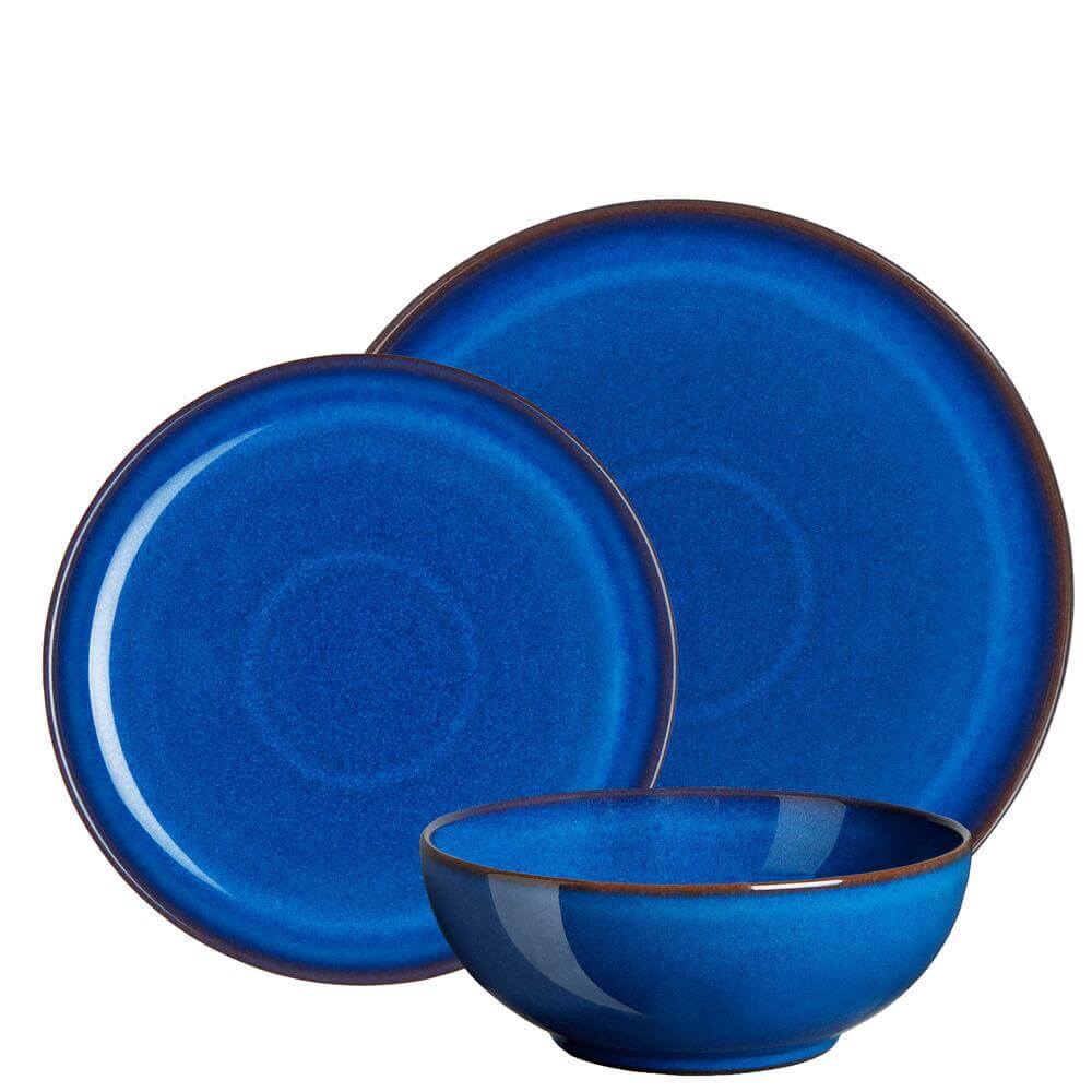 Denby Imperial Blue 12 Piece Coupe Set | Jarrolds, Norwich