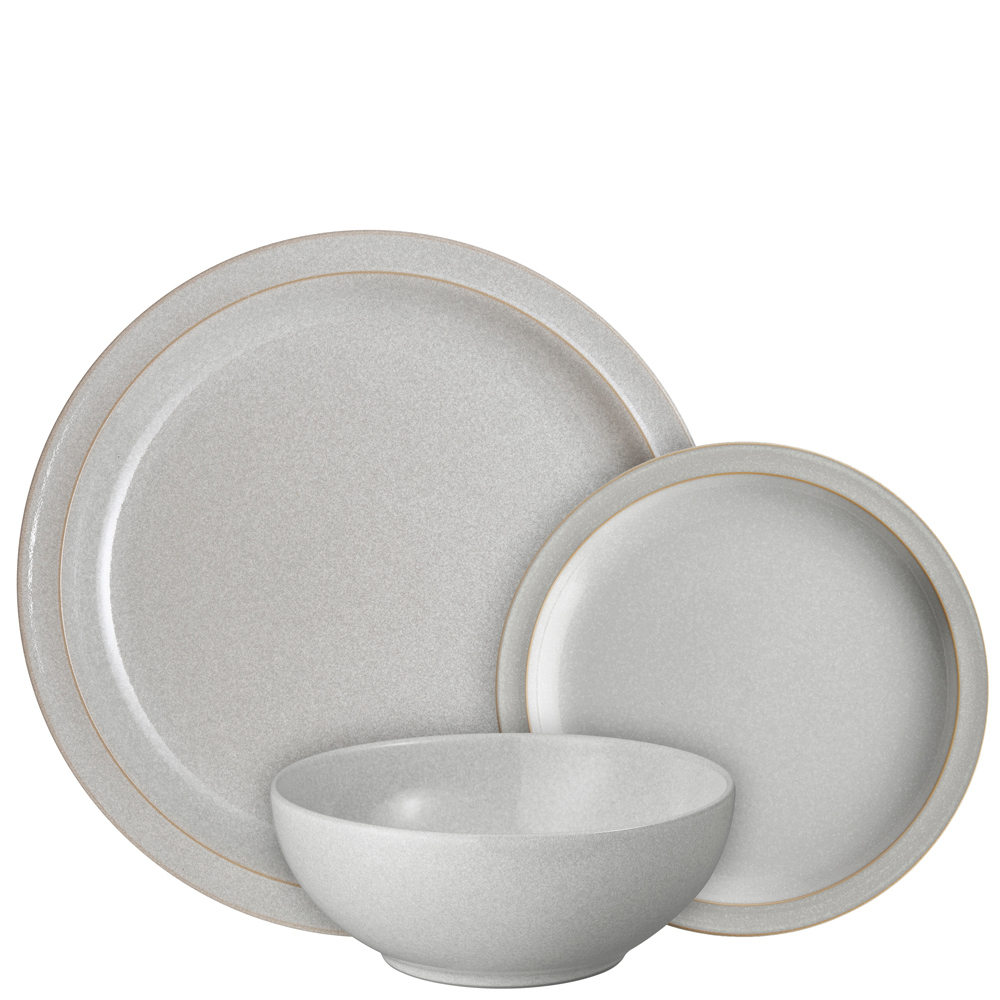 Denby Dove Grey 12 Piece Tableware Set | Jarrolds, Norwich