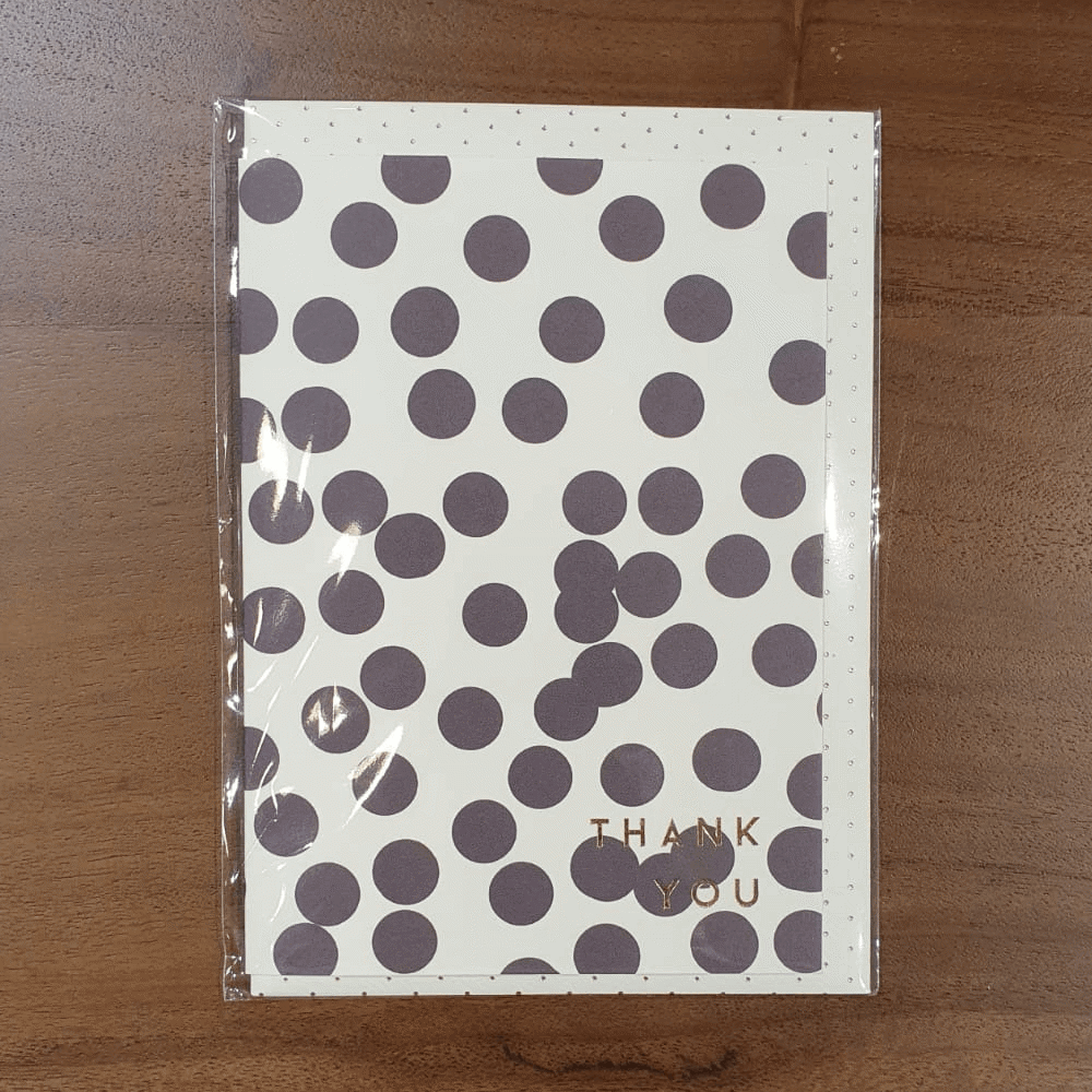 Katie Lemon Polka Thank You Card | Jarrolds, Norwich