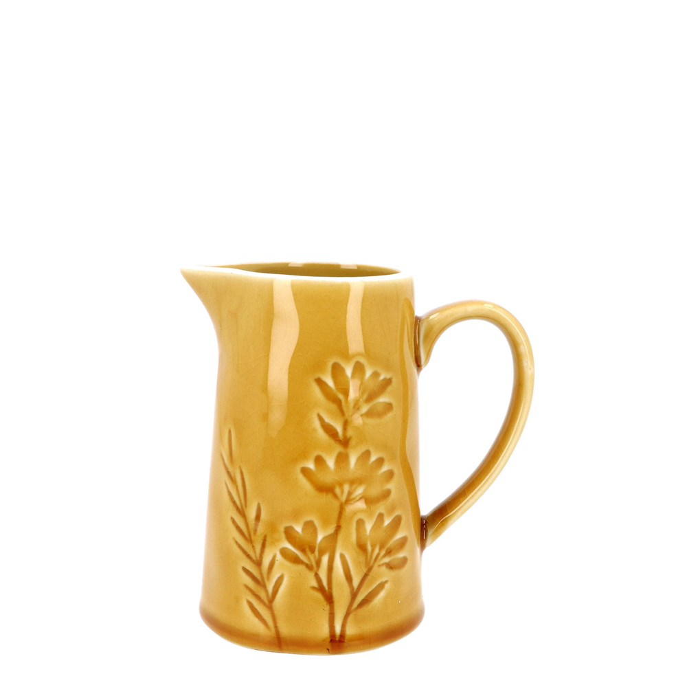 Gisela Graham Stoneware Jug Ochre Meadow Small | Jarrolds, Norwich