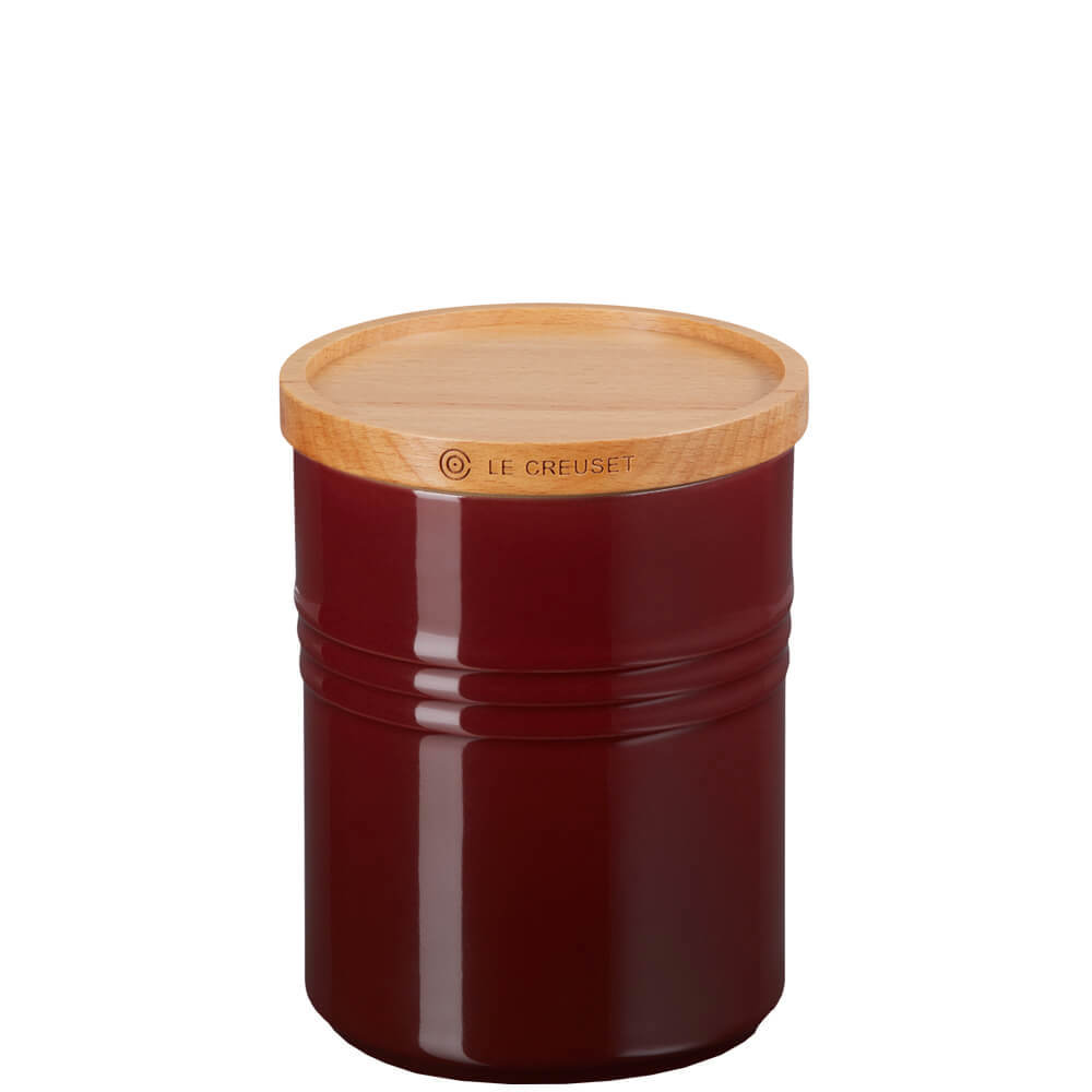 Le Creuset Rhône Stoneware Medium Storage Jar with Wooden Lid ...