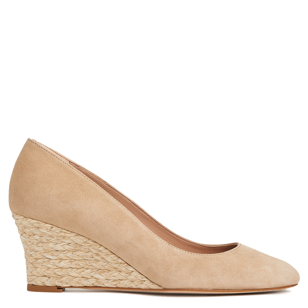 L.K. Bennett Eevi Beige Suede Espadrille Wedges | Jarrolds, Norwich