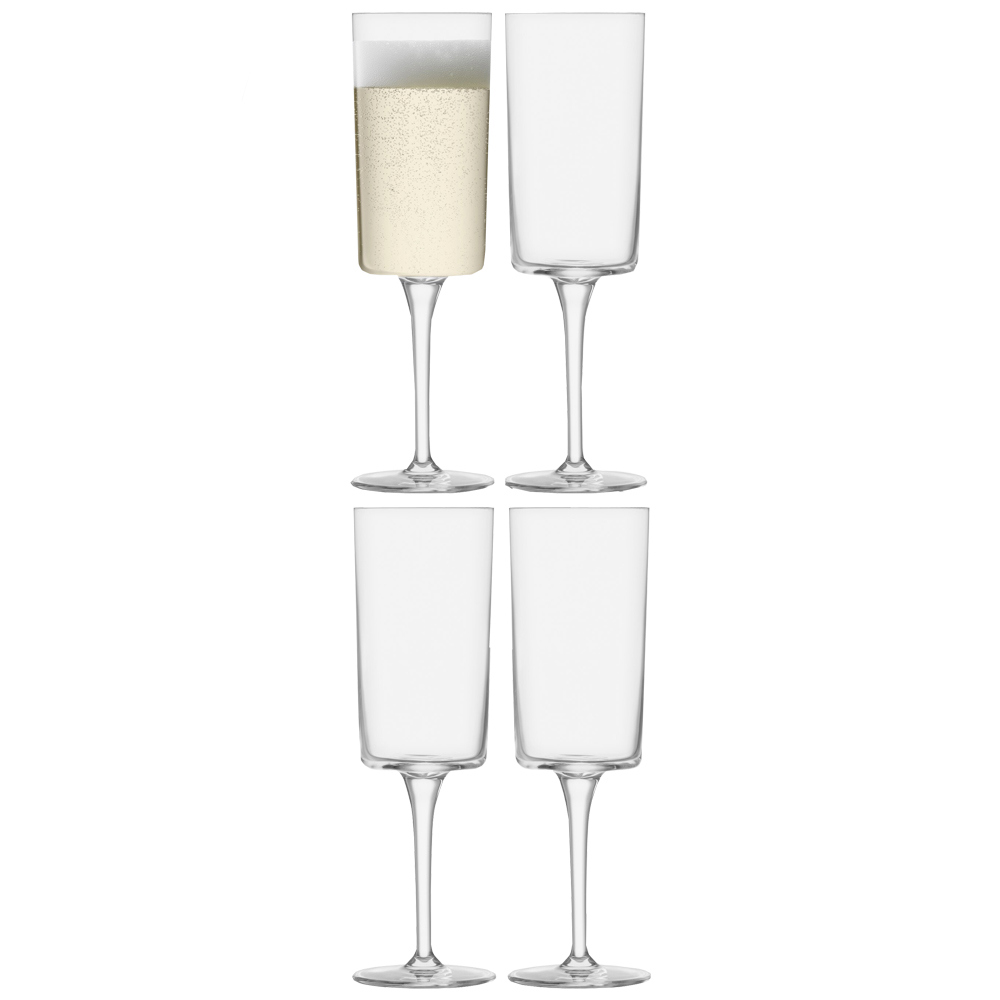 LSA Gio Set of 4 Champagne Flutes | Jarrolds, Norwich