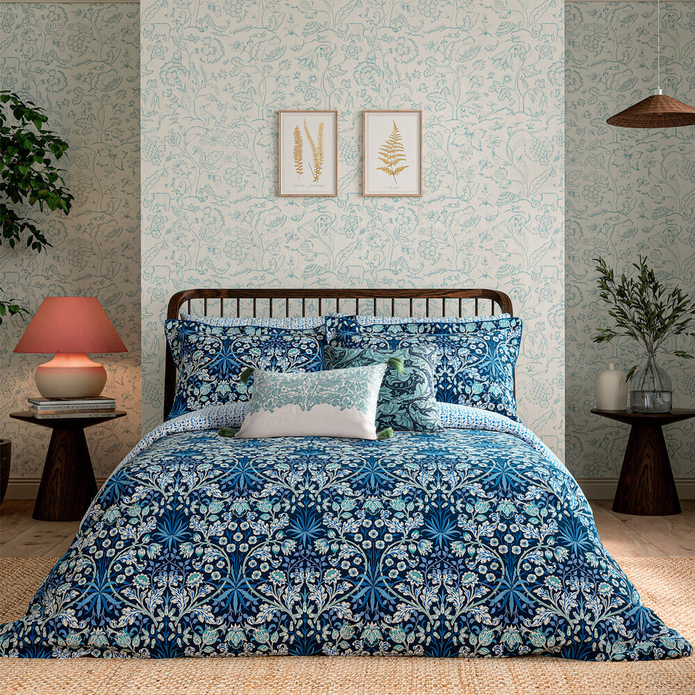 William Morris Hyacinth Indigo Duvet Cover Set | Jarrolds, Norwich