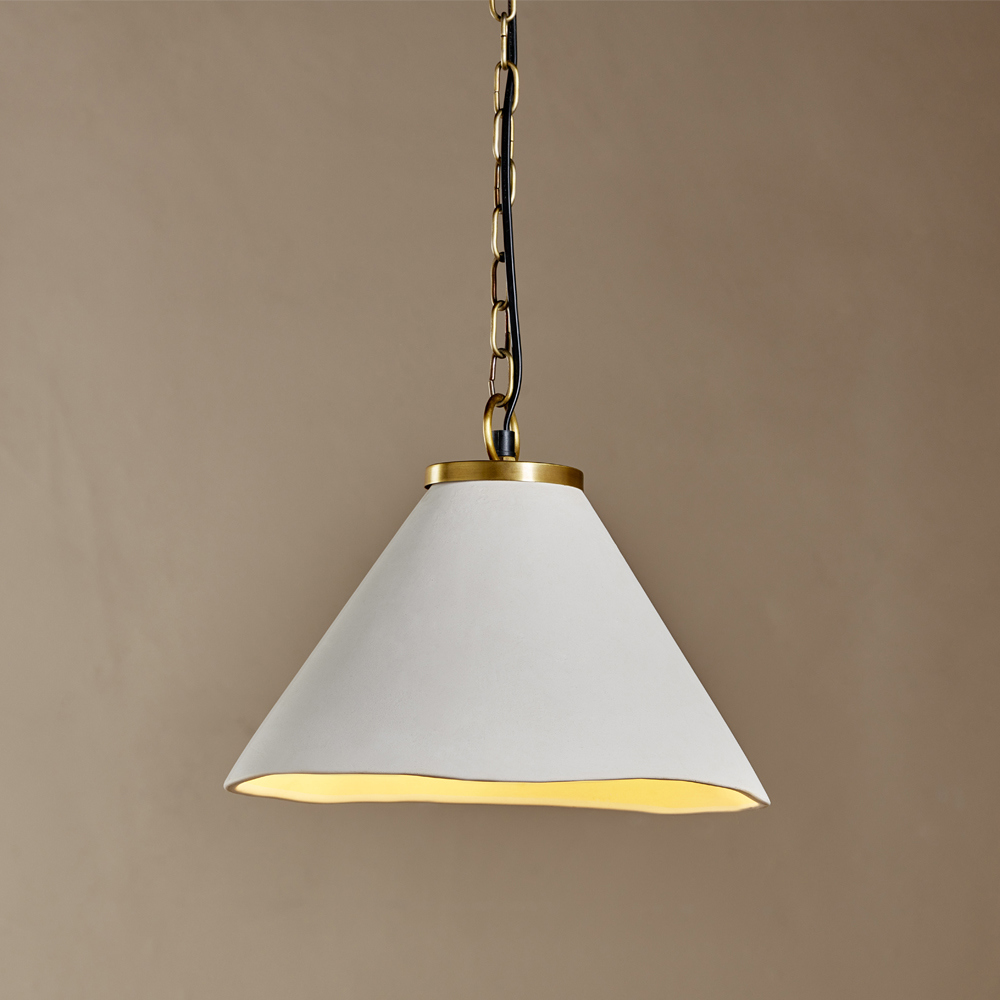 Nkuku Kiara Organic Shape Ceramic Pendant Light | Jarrolds, Norwich