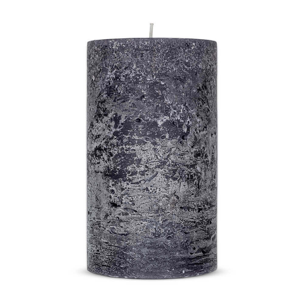 Nkuku Rustic Soy Blend Pillar Candle Charcoal Small | Jarrolds, Norwich