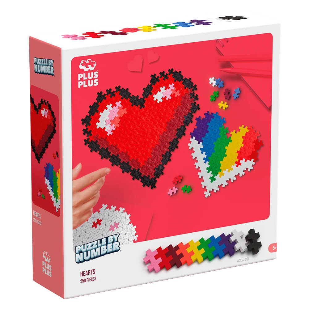Plus Plus Puzzle By Number – Hearts | Jarrolds, Norwich
