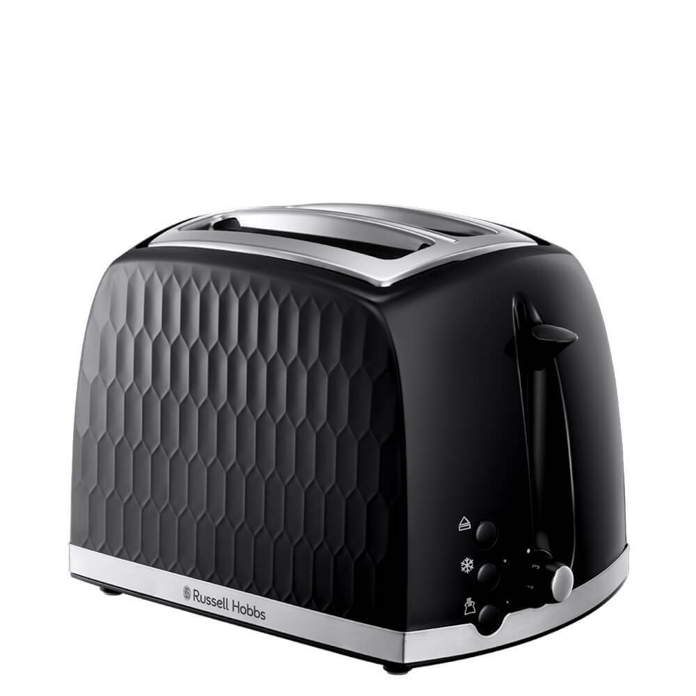 Russell Hobbs Honeycomb Black 2 Slice Toaster | Jarrolds, Norwich