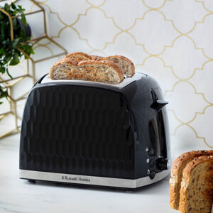 Russell Hobbs Honeycomb Black 2 Slice Toaster | Jarrolds, Norwich
