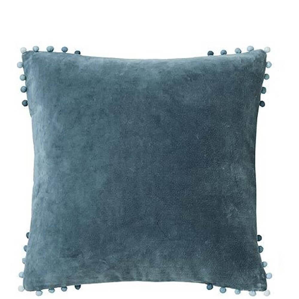 Walton & Co Slate Blue Square Cushion | Jarrolds, Norwich