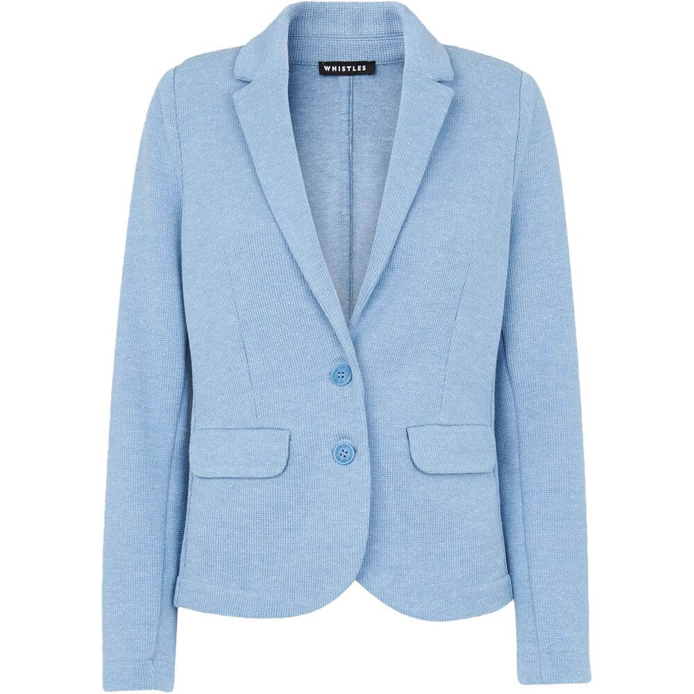 Whistles Light Blue Slim Jersey Jacket | Jarrolds, Norwich