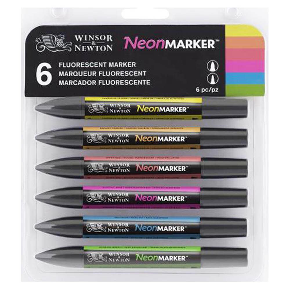 Winsor and Newton Neon Marker Set of 6 | Jarrolds, Norwich